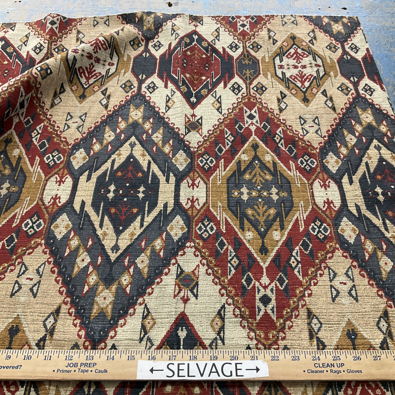 Morgan Home Running Bear Velvet Denim | Very Heavyweight Velvet Fabric ...