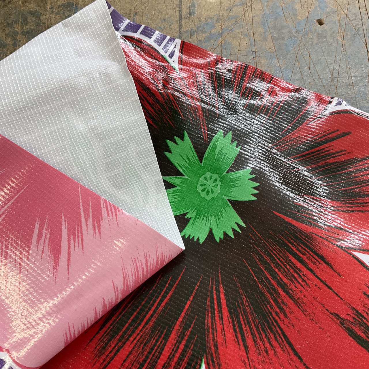 Oilcloth Mali Purple | Heavyweight Oilcloth Fabric | Home Decor Fabric ...