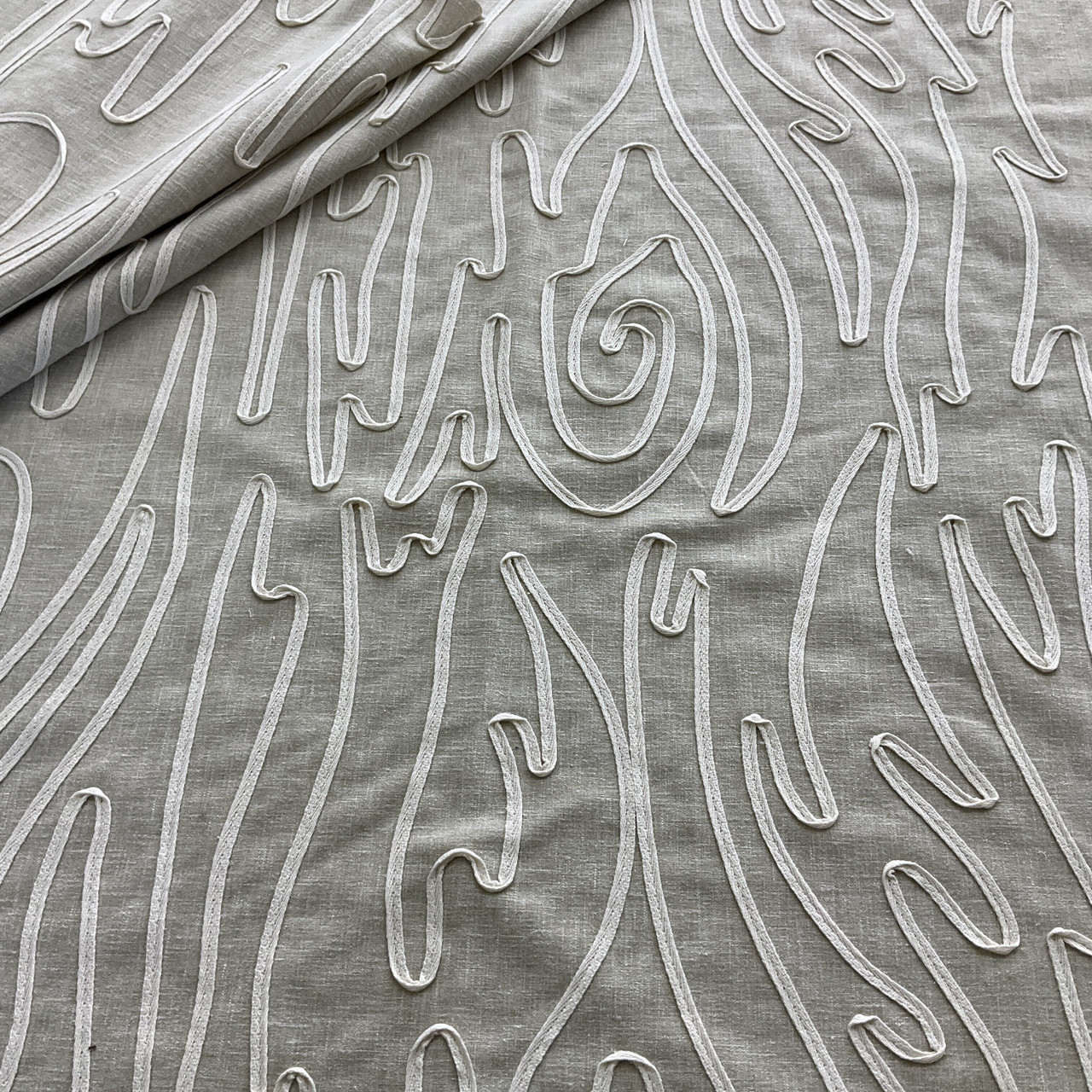 Covington Sidewinder Embroidered Woven Linen | Heavyweight Woven Fabric ...