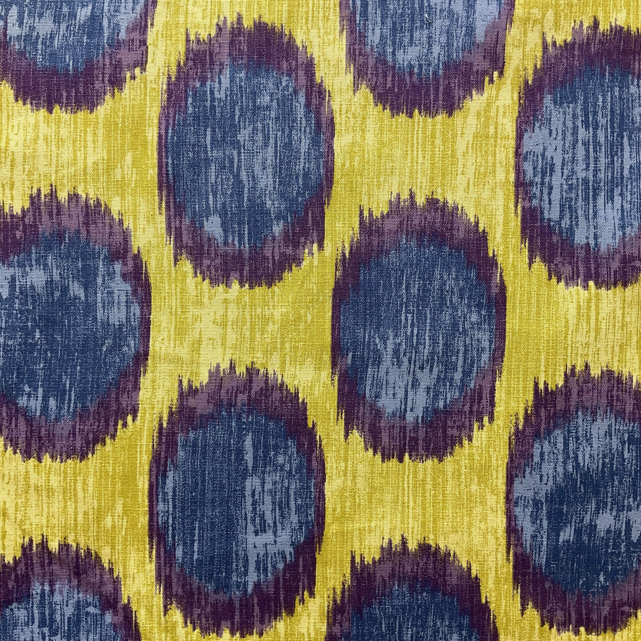 Dots are Hot in Iris | Home Decor Fabric | Purple / Blue / Lime Ikat ...