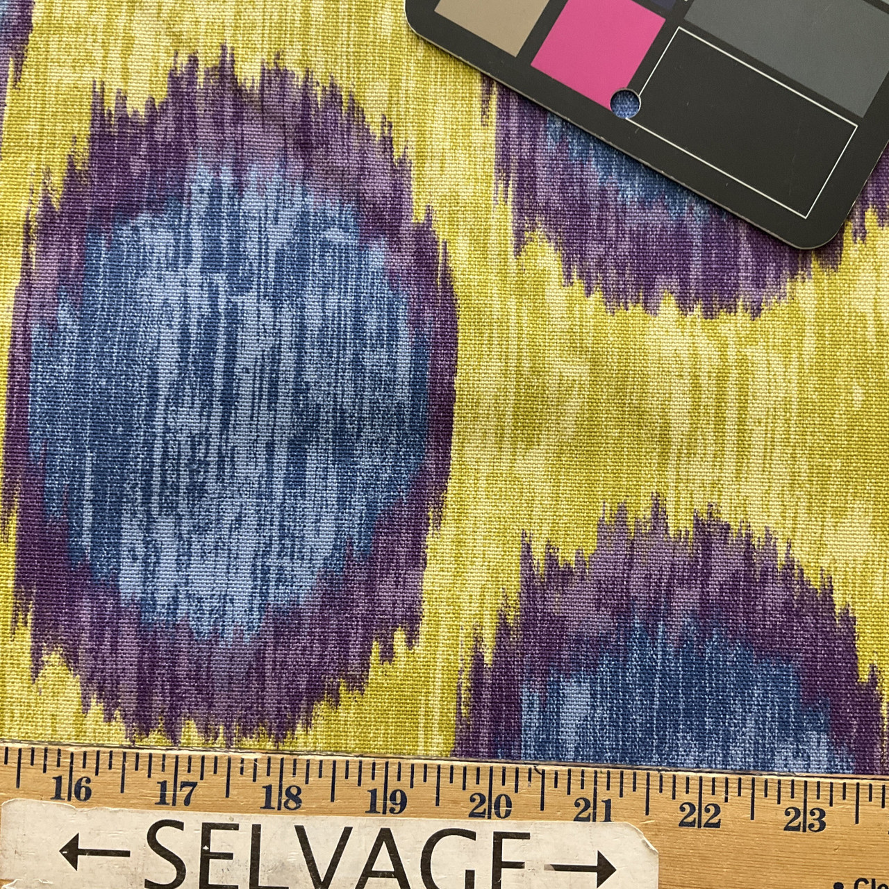 Dots are Hot in Iris | Home Decor Fabric | Purple / Blue / Lime Ikat ...