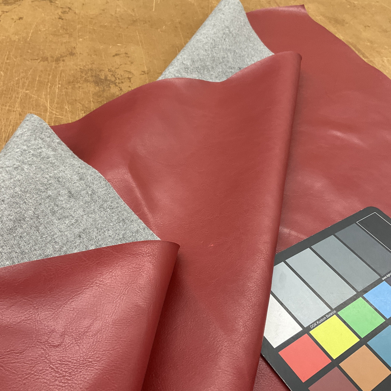 Solid Red Faux Leather | Vinyl Upholstery Fabric | Heavy Weight | 54 ...