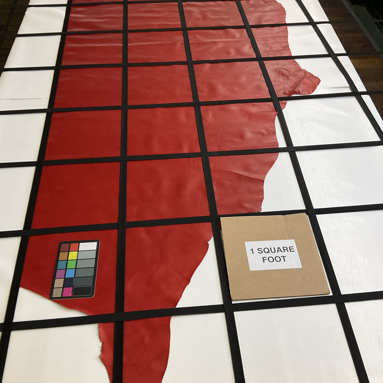 Crimson Red Lightly Mottled | Patent Leather Cowhide | 24 Square Feet ...