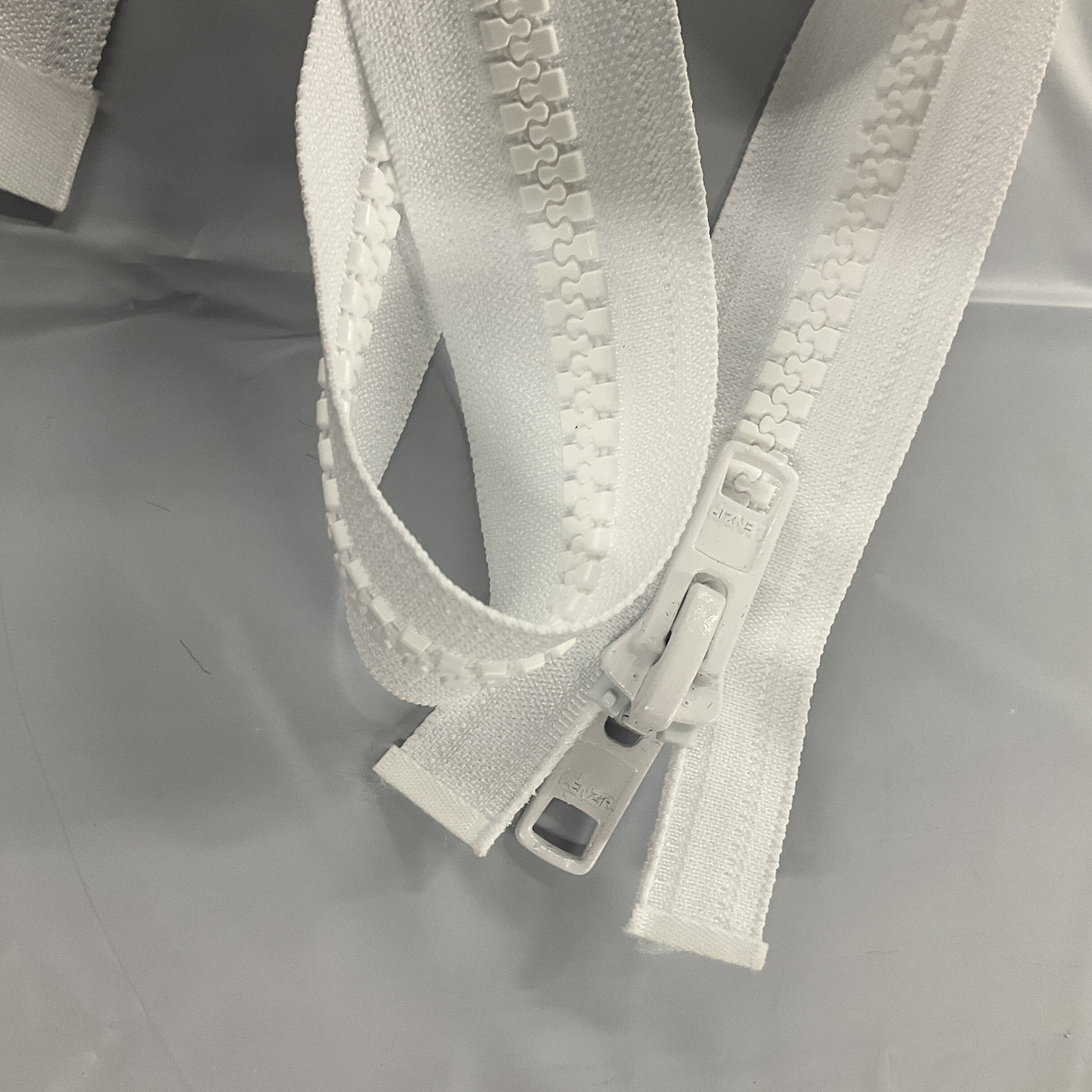 #10 Marine Zipper White 48 Inches Long | Separating Zipper / Jacket ...