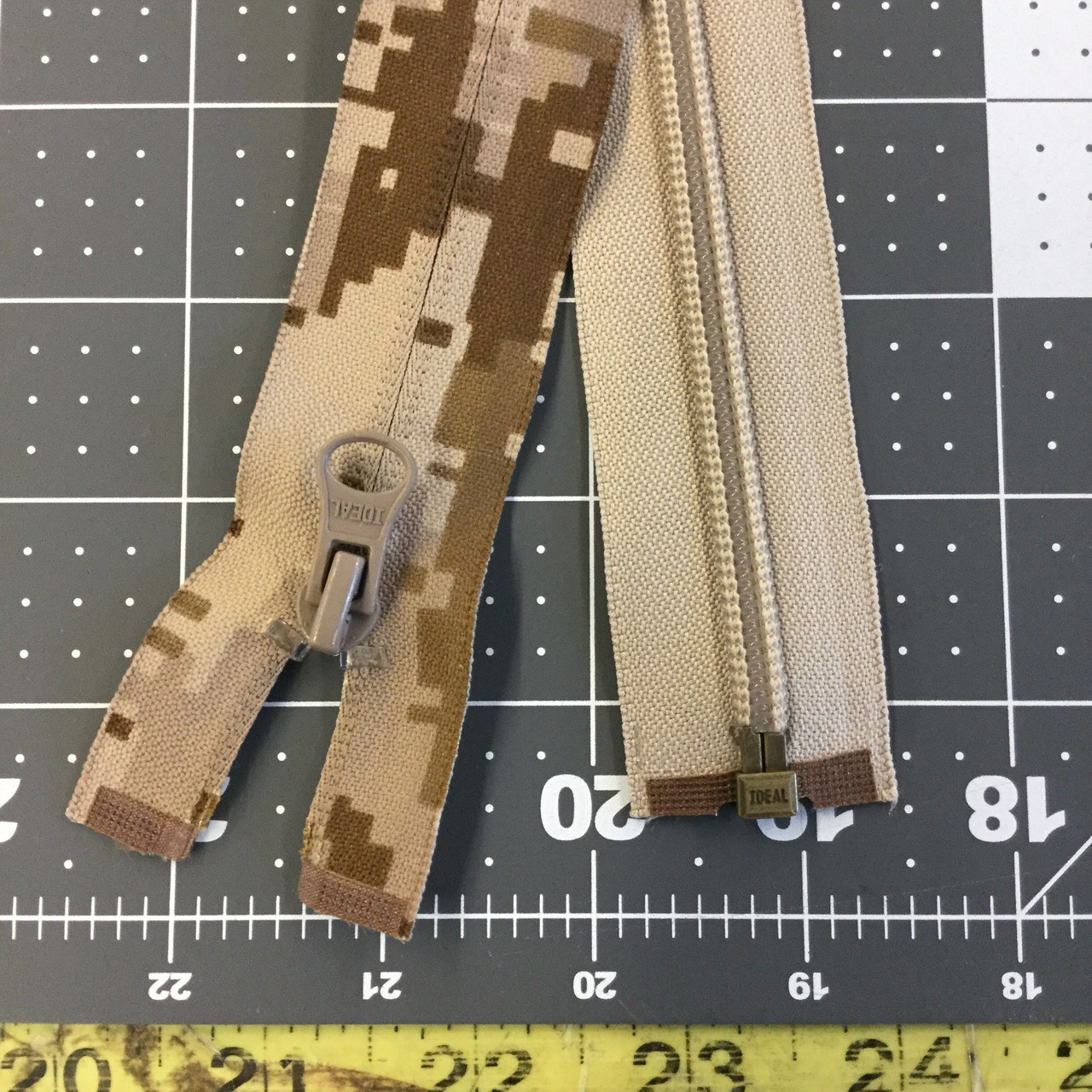 27" Separating Coil Zipper | Tan Desert Digital Camouflage | Military ...