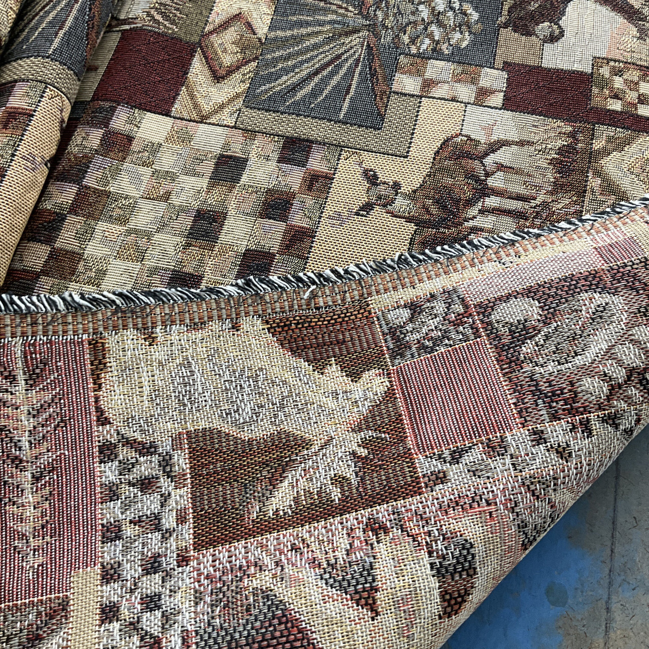 Peters Cabin Patch Jacquard Denim | Medium/Heavyweight Jacquard Fabric ...