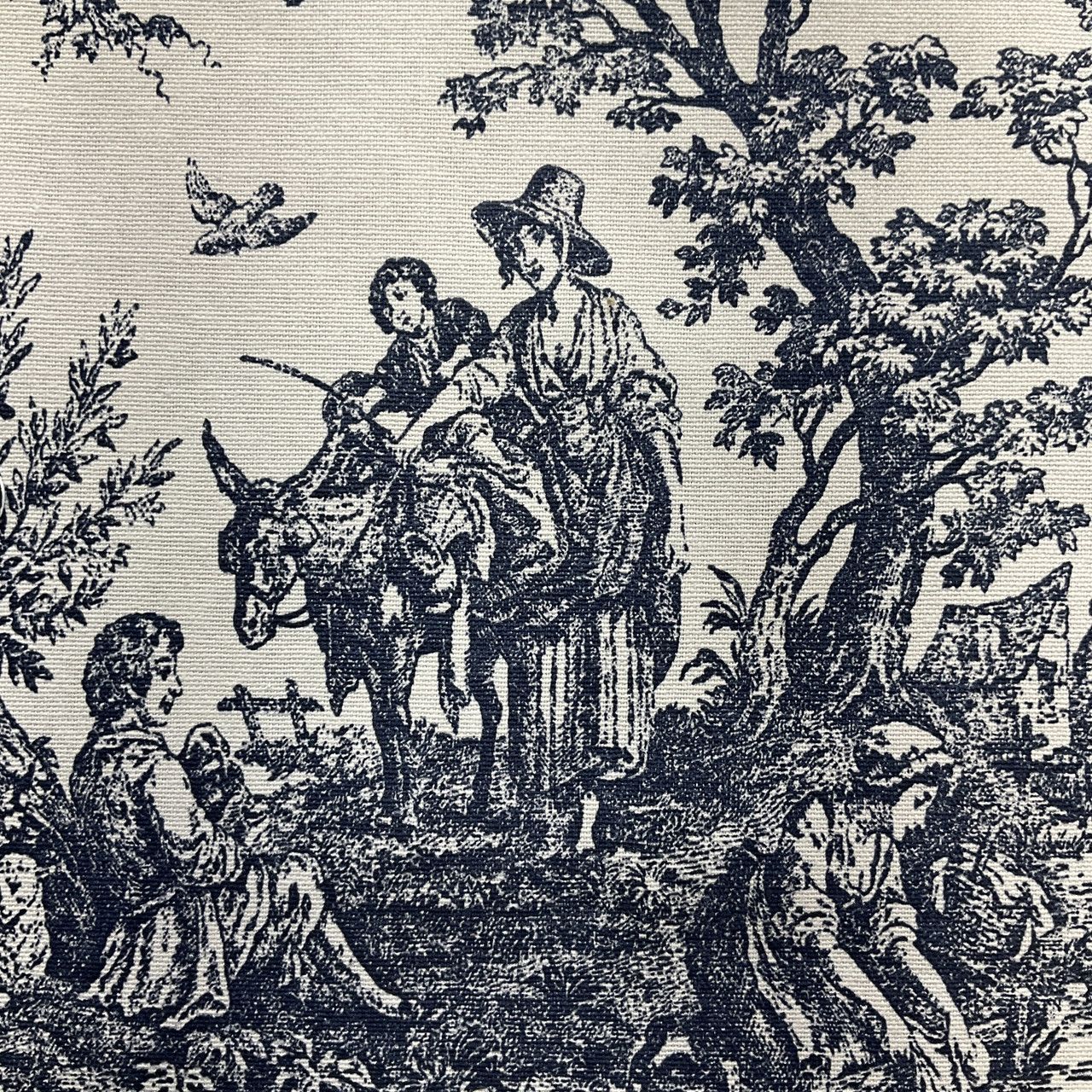 Exclusive Premier Prints Colonial Toile Cotton Duck Blue Medium