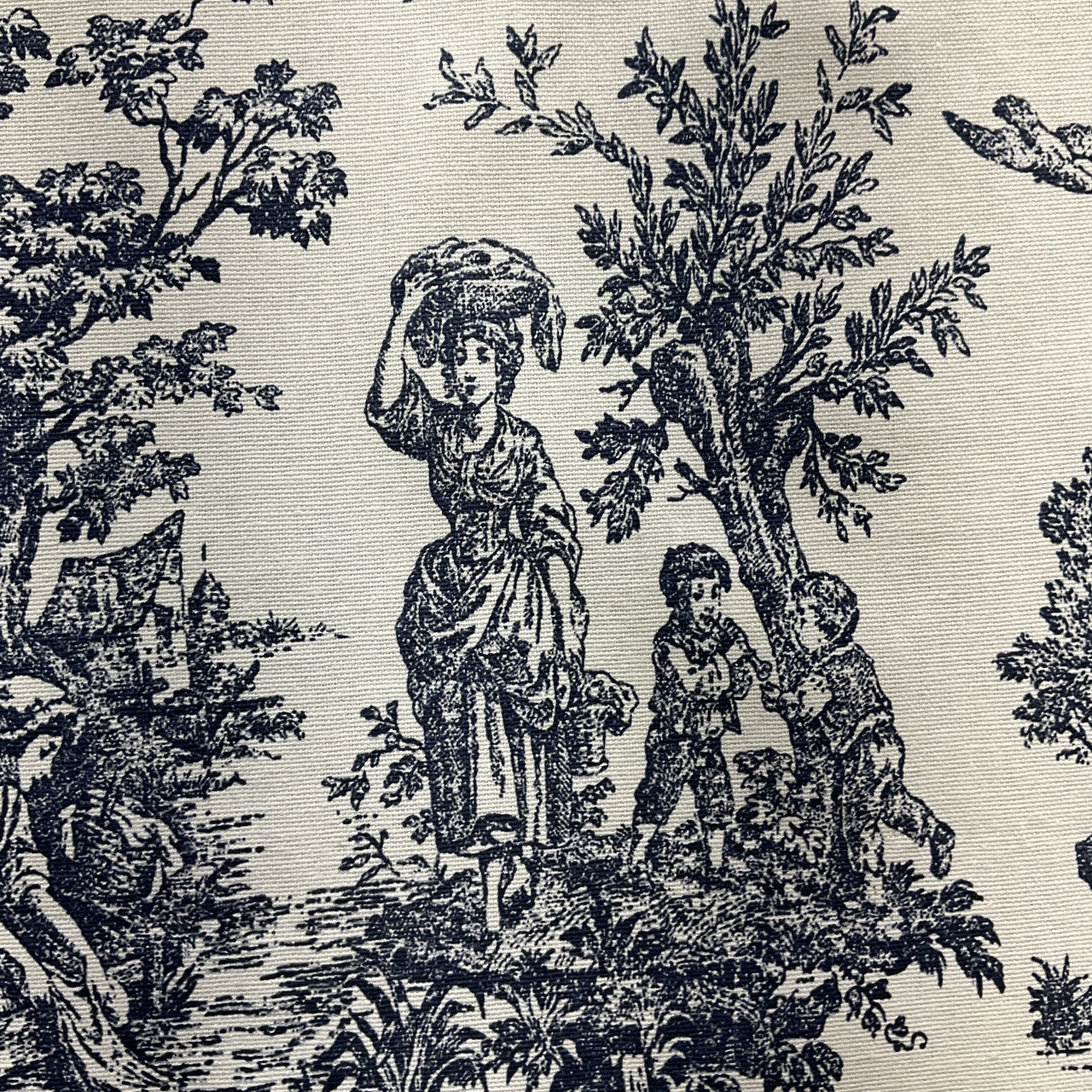 Exclusive Premier Prints Colonial Toile Cotton Duck Blue Medium