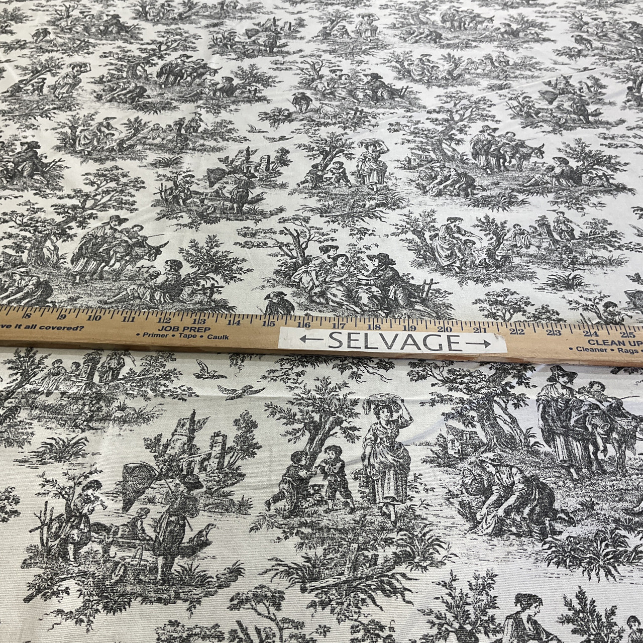 Waverly Rustic Life Toile Noir Medium Weight Duck Fabric Home Decor