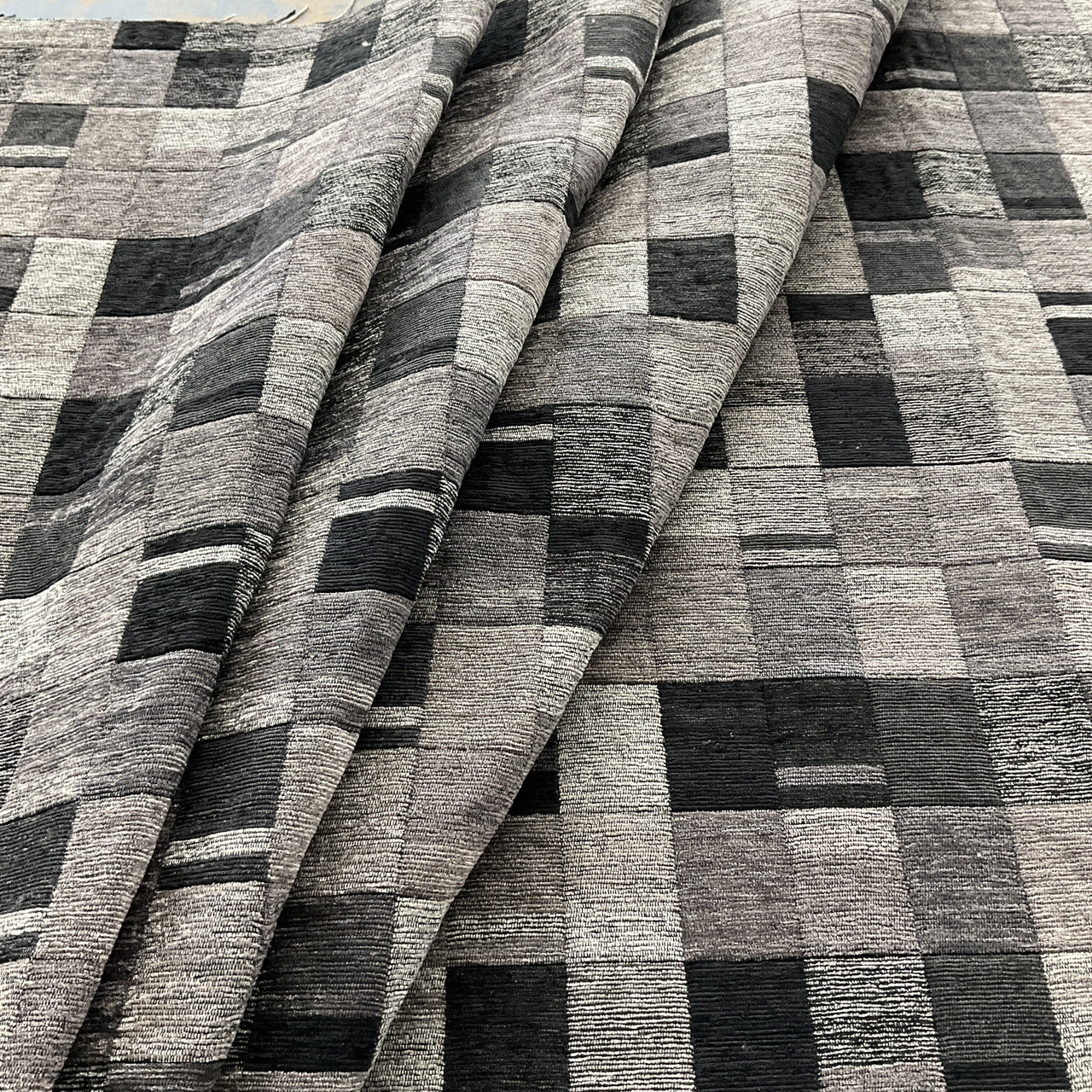 tfa Mini Patchwork Chenille Jacquard Jet Black | Very Heavyweight ...