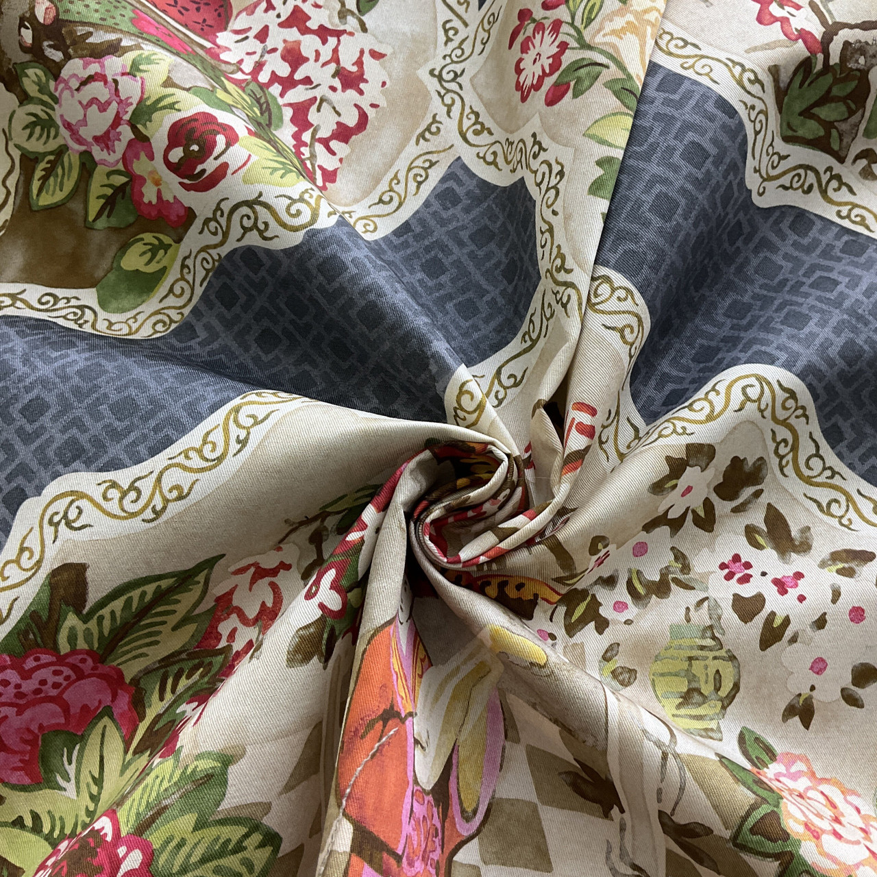 P Kaufmann Connoisseur Teahouse Toile Duck Raven Medium Weight Duck
