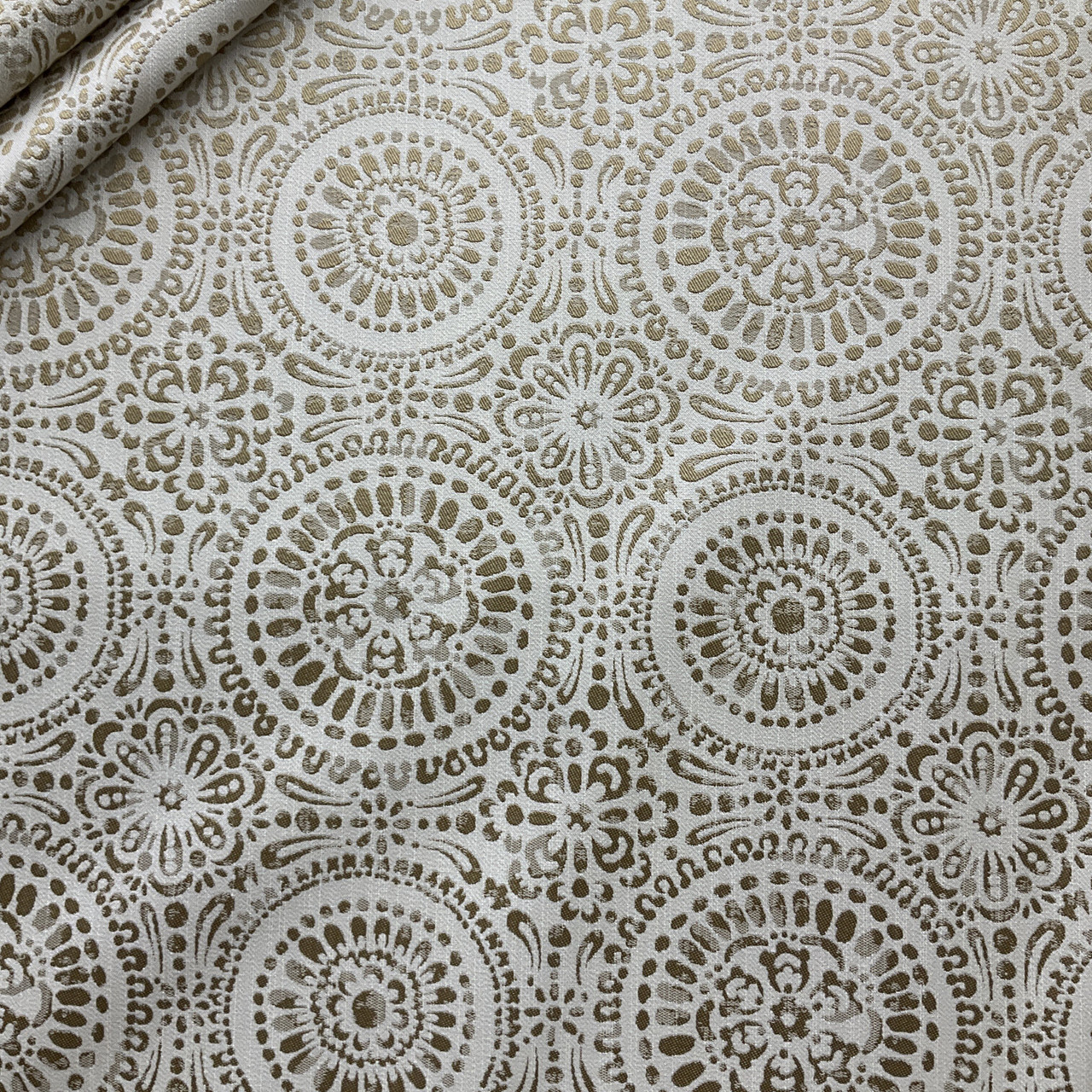 Mandy Medallion Tile Jacquard Straw | Medium/Heavyweight Jacquard ...