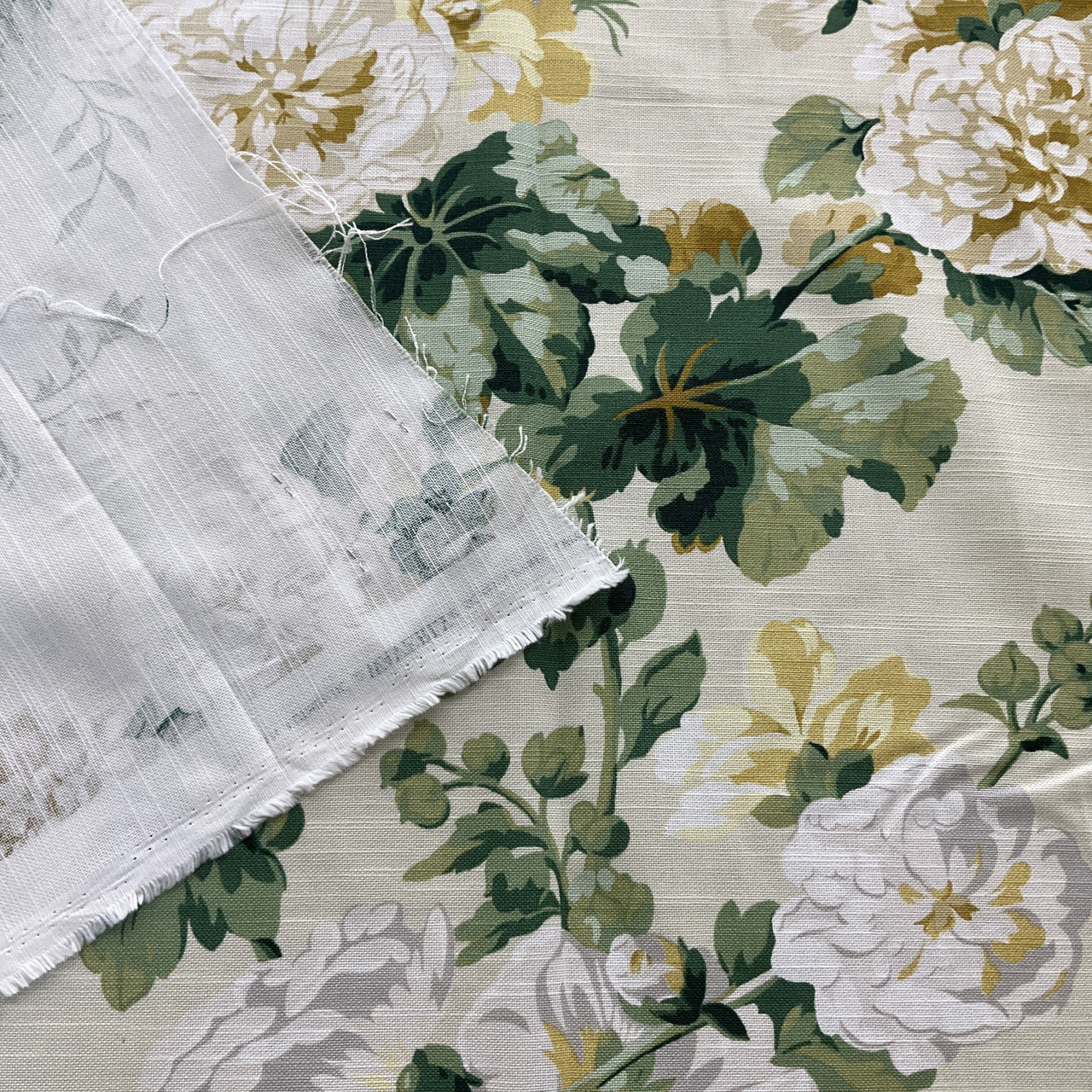 Waverly Alcea Floral Slub Duck Honeysuckle Medium Weight Duck Fabric