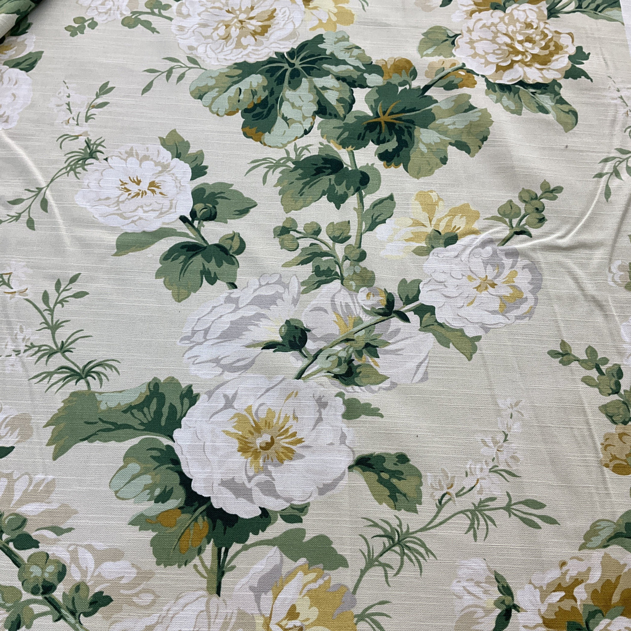 Waverly Alcea Floral Slub Duck Honeysuckle Medium Weight Duck Fabric