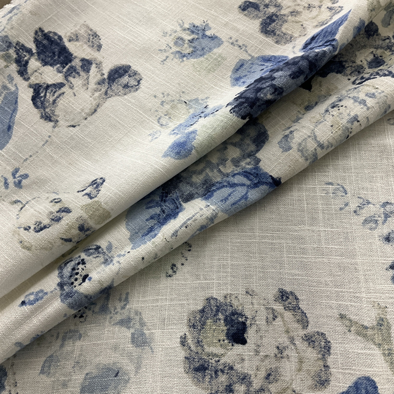 Waverly Nora Floral Slub Duck Chambray Medium Weight Duck Fabric