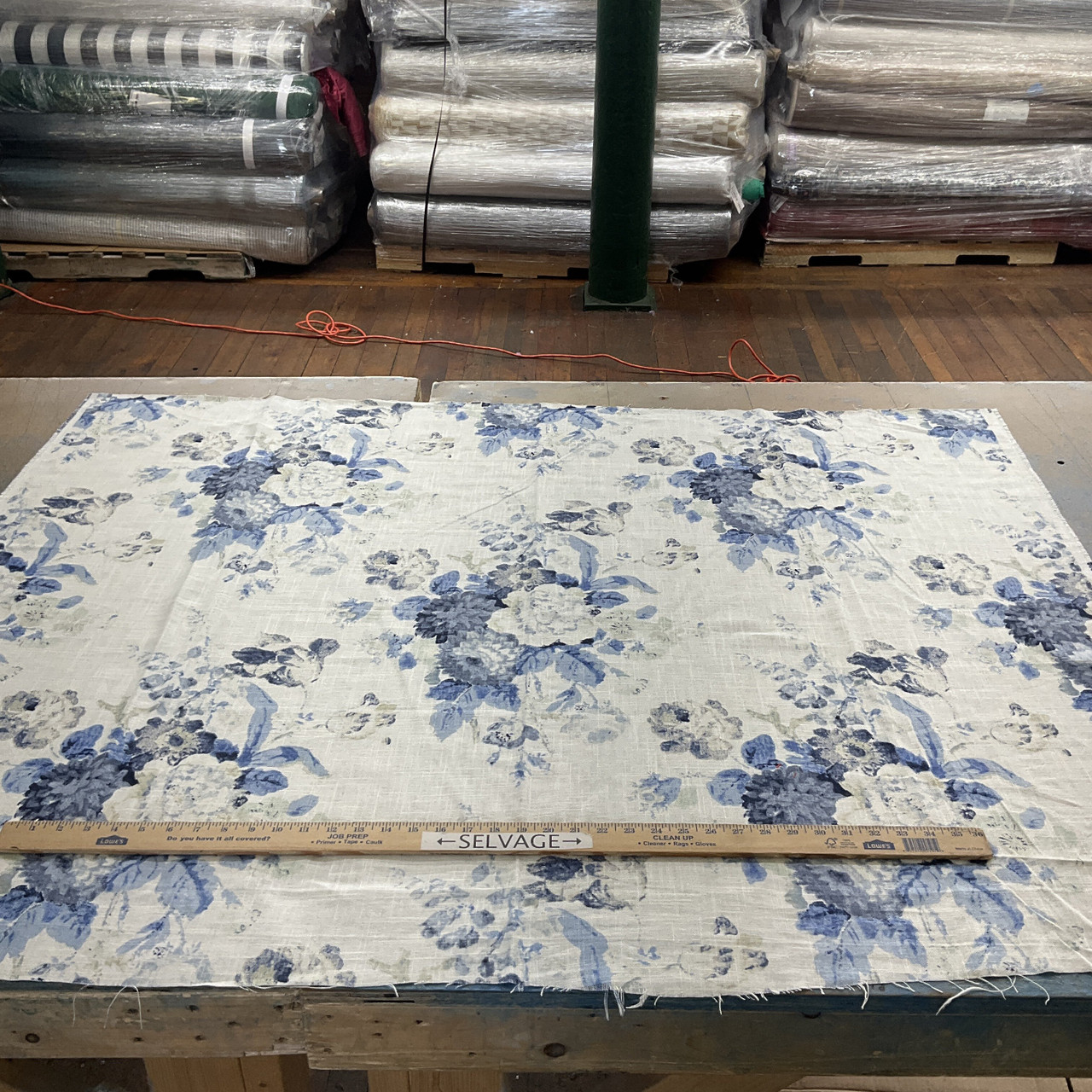 Waverly Nora Floral Slub Duck Chambray Medium Weight Duck Fabric