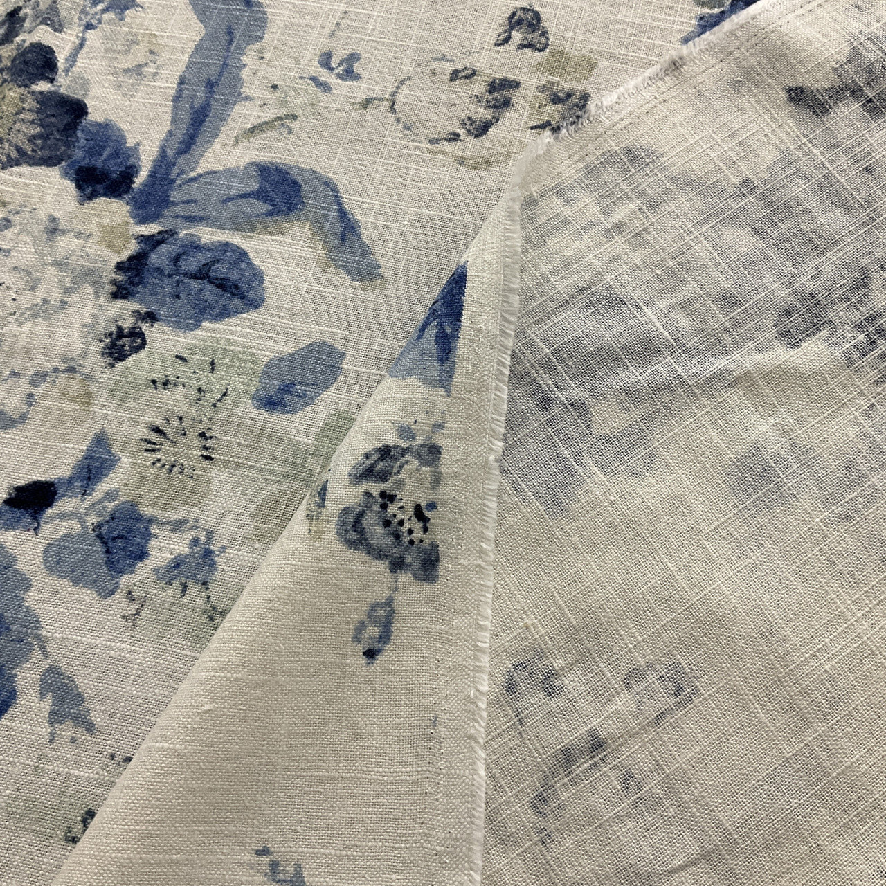 Waverly Nora Floral Slub Duck Chambray Medium Weight Duck Fabric