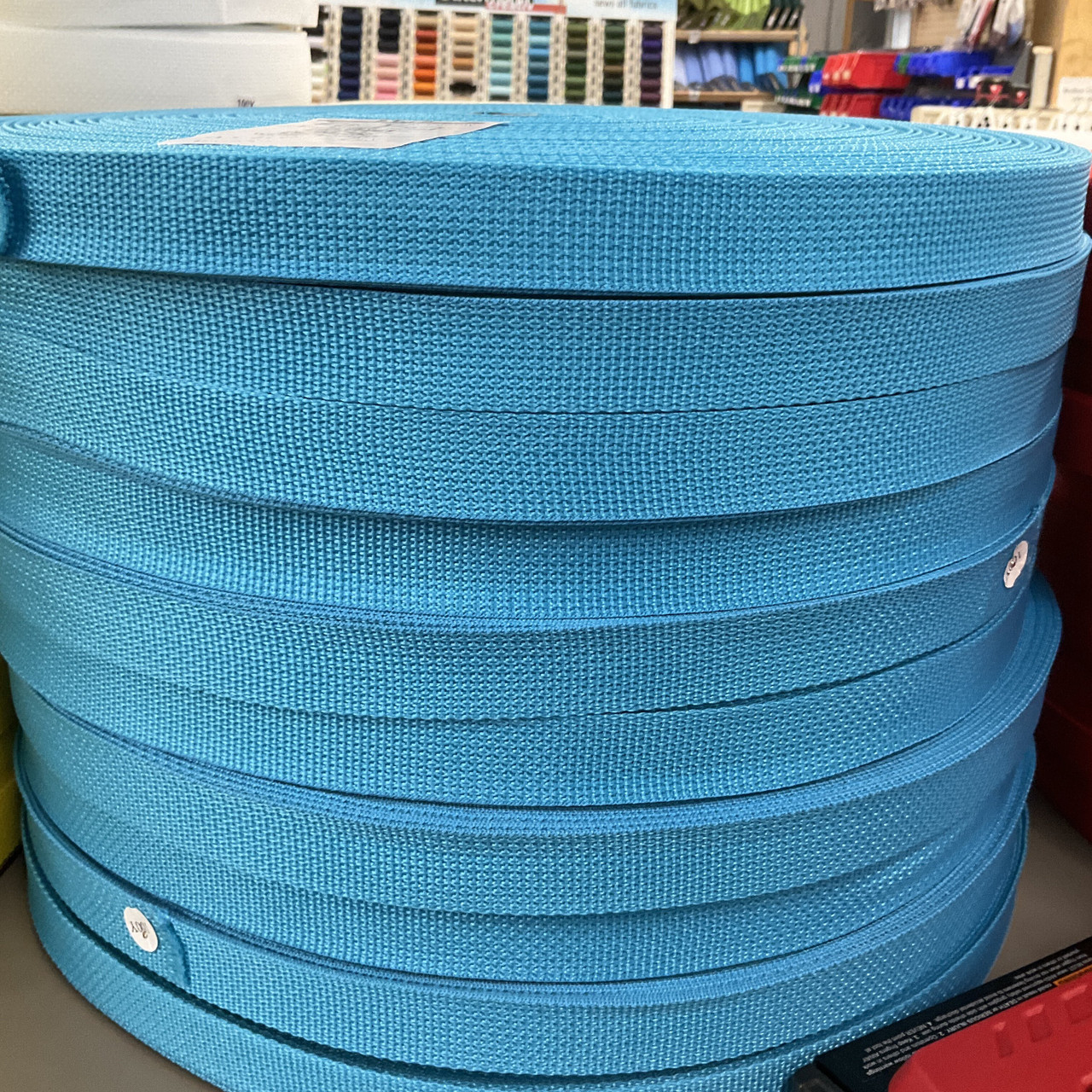 1 Inch Turquoise Blue Polyester Webbing / binding / Bag Strap | By The ...