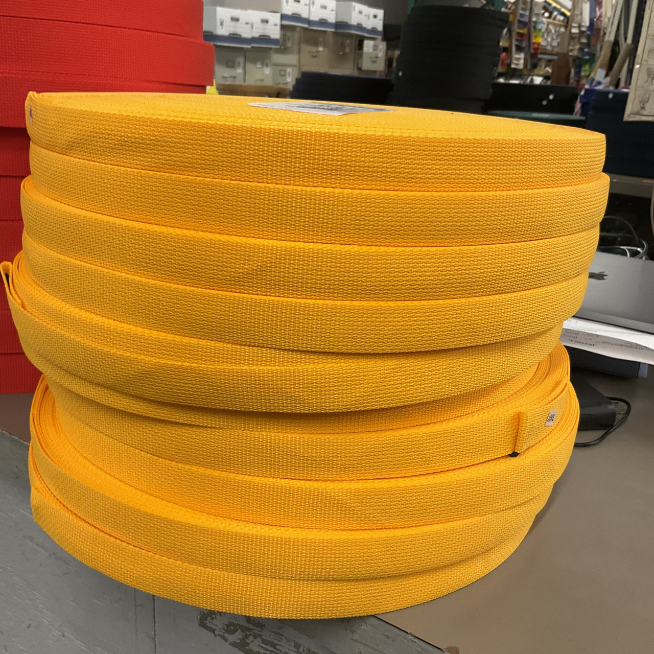 1 Inch Gold Polyester Webbing / binding / Bag Strap | By The Yard ...