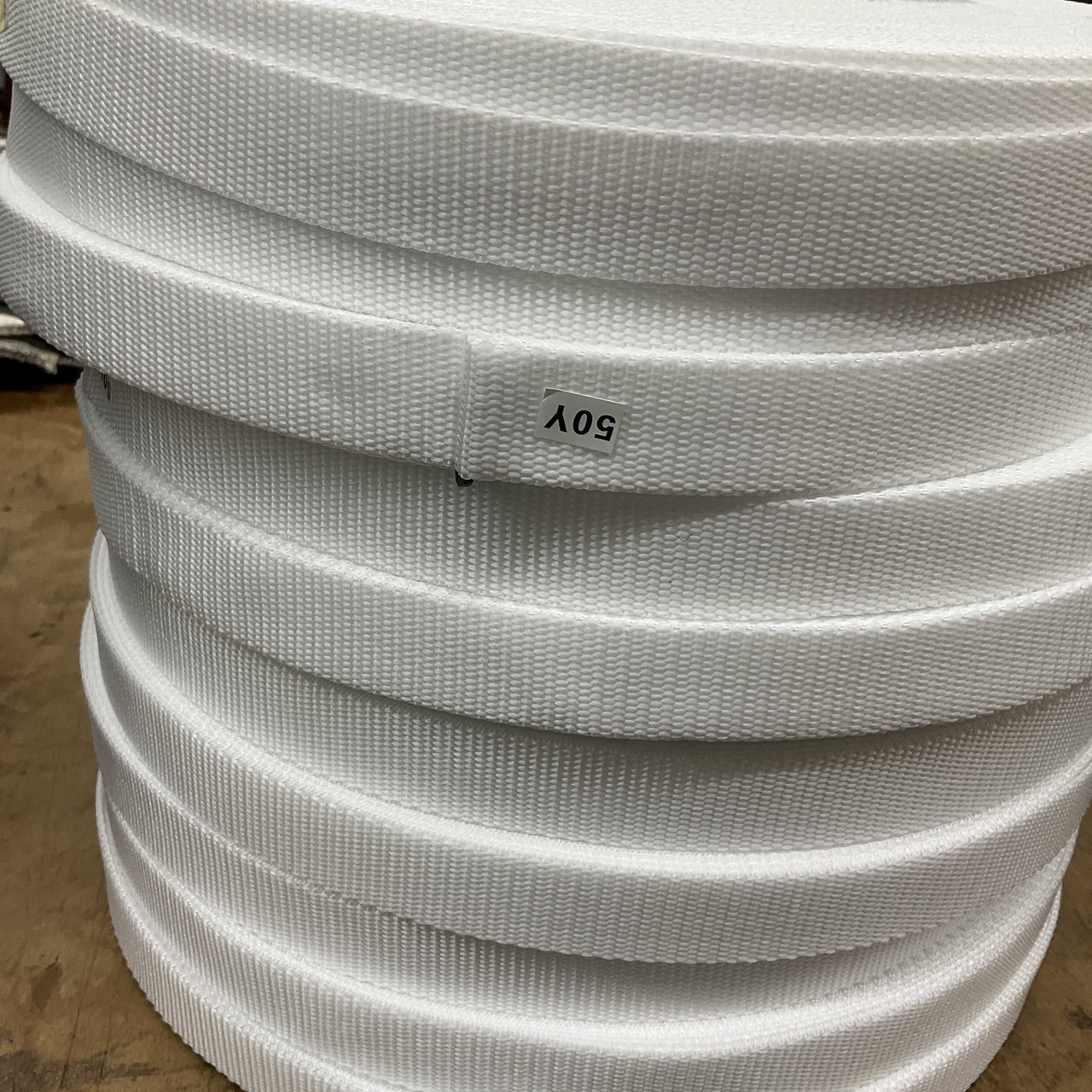 1 Inch White HEAVY Polyester Webbing / binding / Bag Strap | By The ...