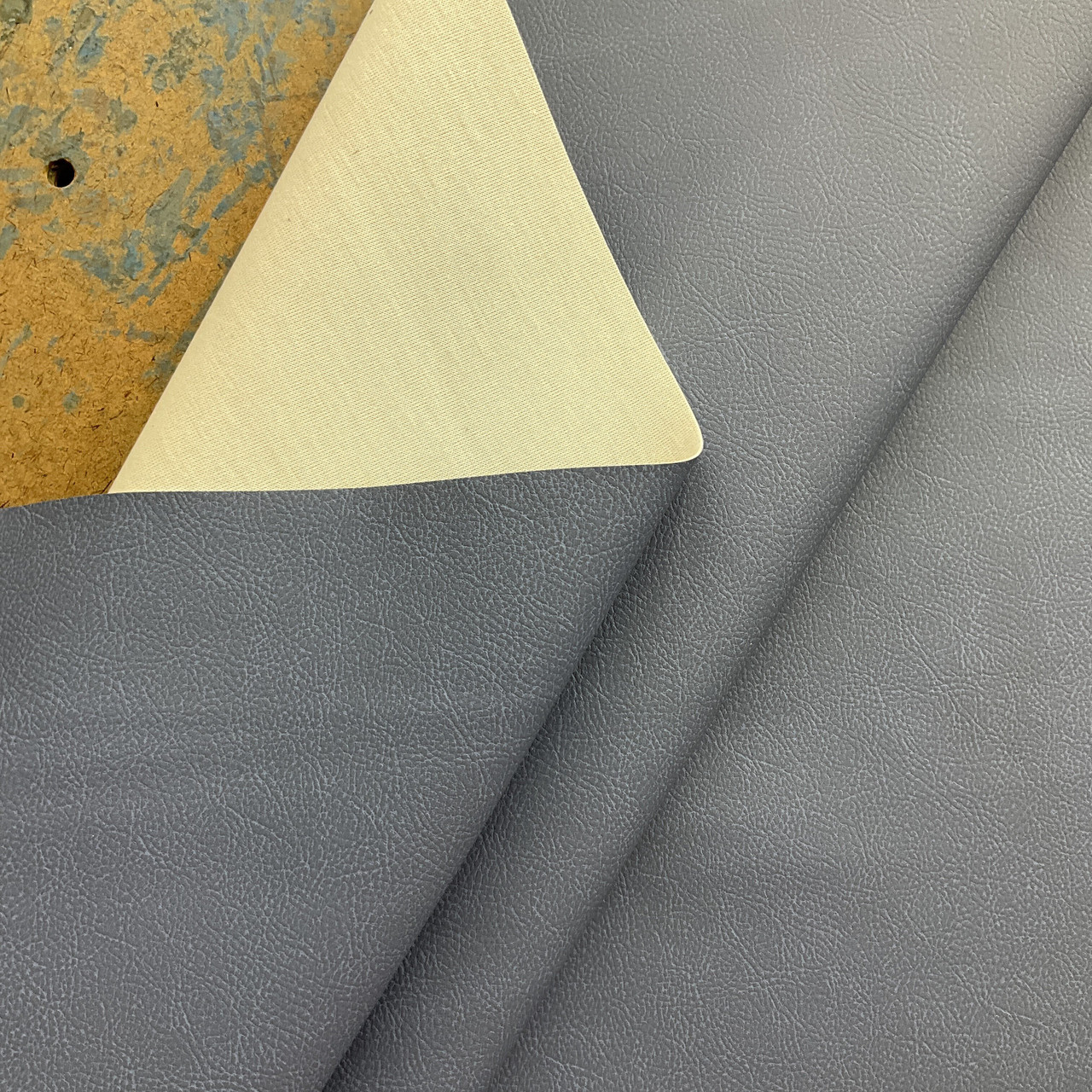 Morence in Two Toned Blue Faux Leather | Vinyl Upholstery Fabric ...