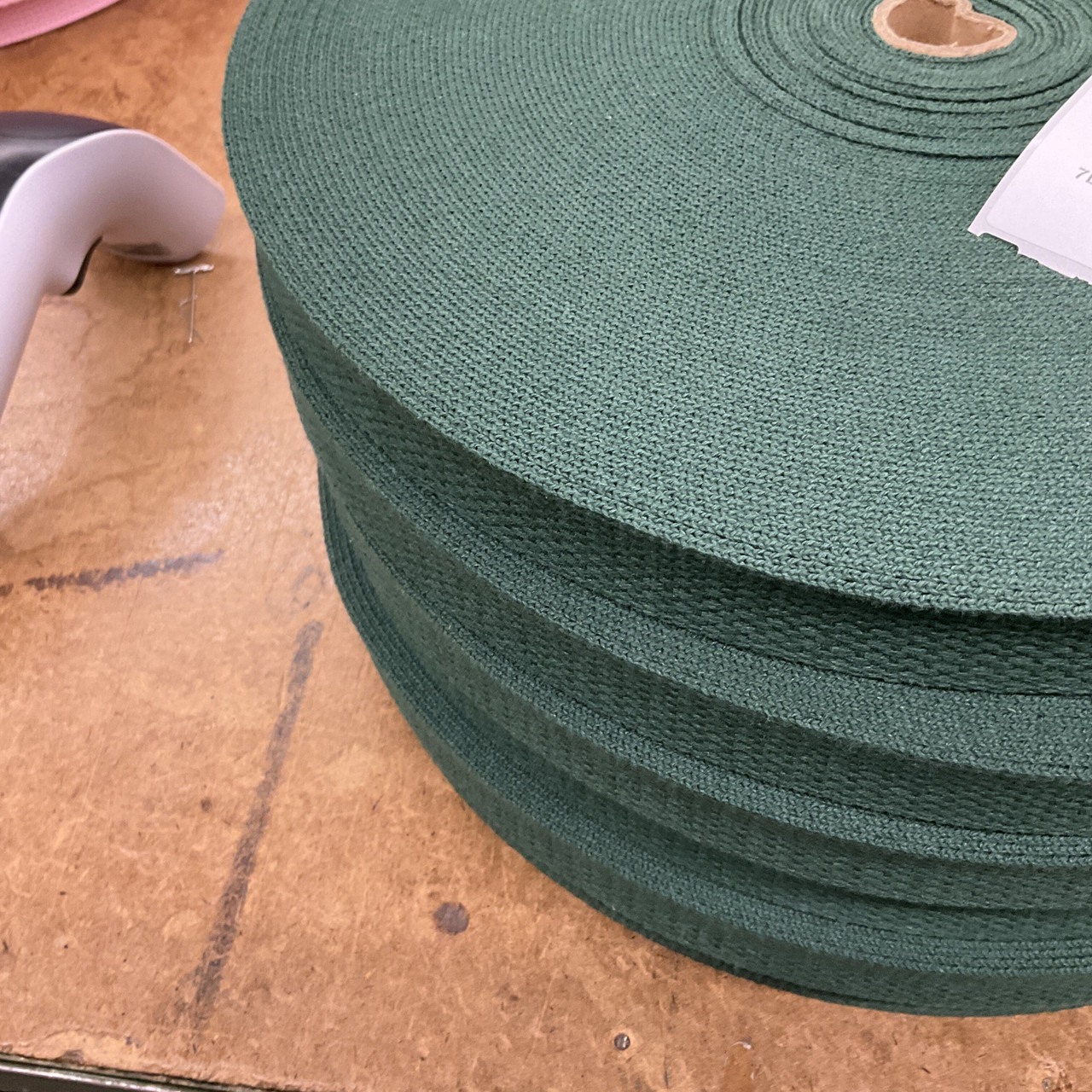 1 INCH Hunter green Light Weight Cotton Webbing / Bag Straps / Edging ...