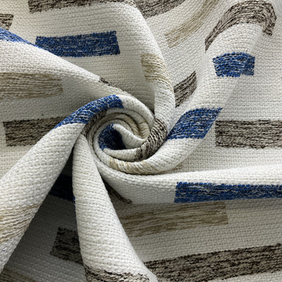 Performatex Block Weave Outdoor Woven Blue & Brown Mix | Heavyweight ...