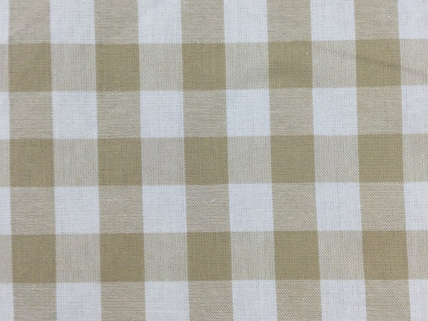 Beige Check Fabric - Fabric Warehouse
