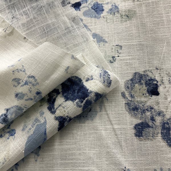 Waverly Nora Floral Slub Duck Chambray Medium Weight Duck Fabric