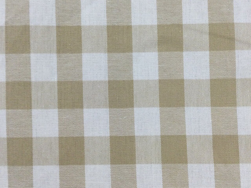 Beige Check Fabric - Fabric Warehouse