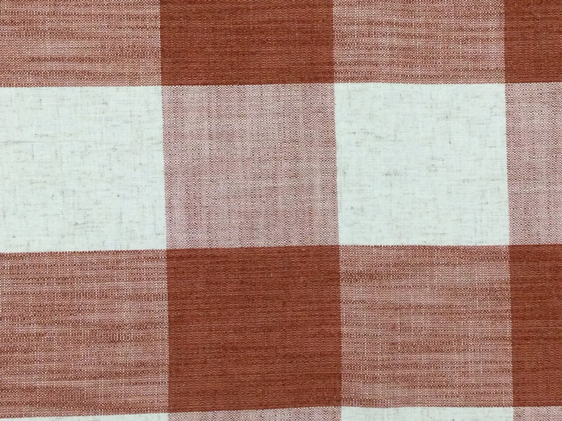 Orange Check Fabric - Fabric Warehouse