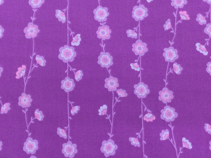 Purple Floral Fabric - Fabric Warehouse