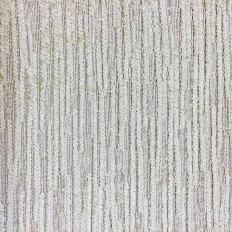 Chenille in Beige with Subtle Rustic Stripes Upholstery Fabric | 54"W ...