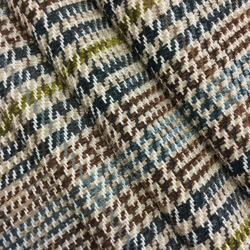 Cody in Pheasant | Heavyweight Upholstery Fabric | Glen Plaid / Check ...