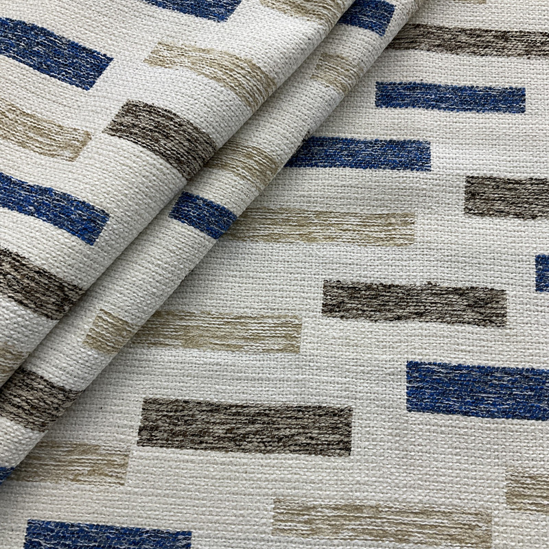 Performatex Block Weave Outdoor Woven Blue & Brown Mix | Heavyweight ...