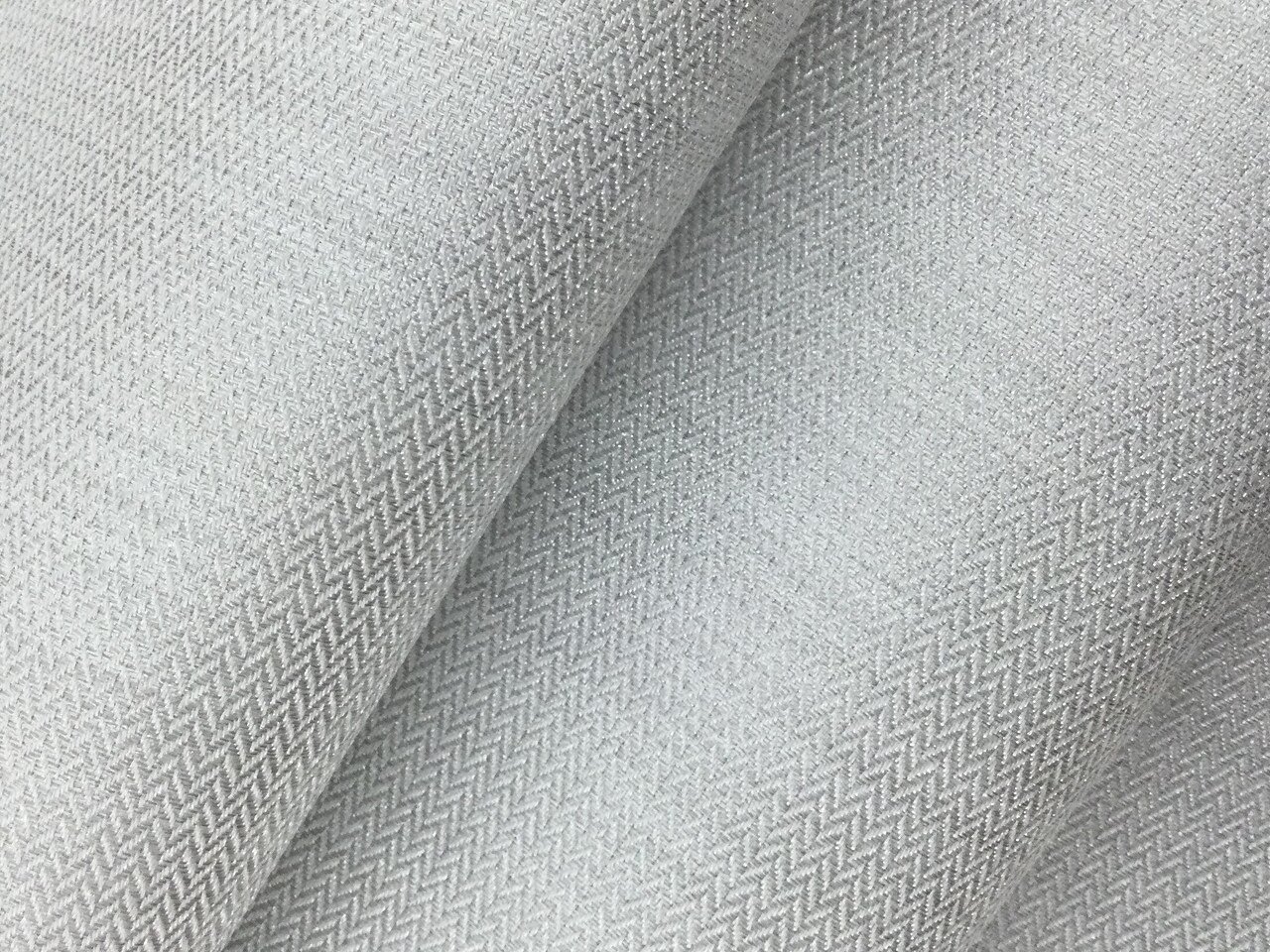 Silver Herringbone Fabric - Fabric Warehouse