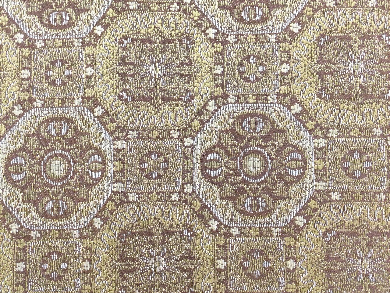 Tan Medallion Fabric - Fabric Warehouse