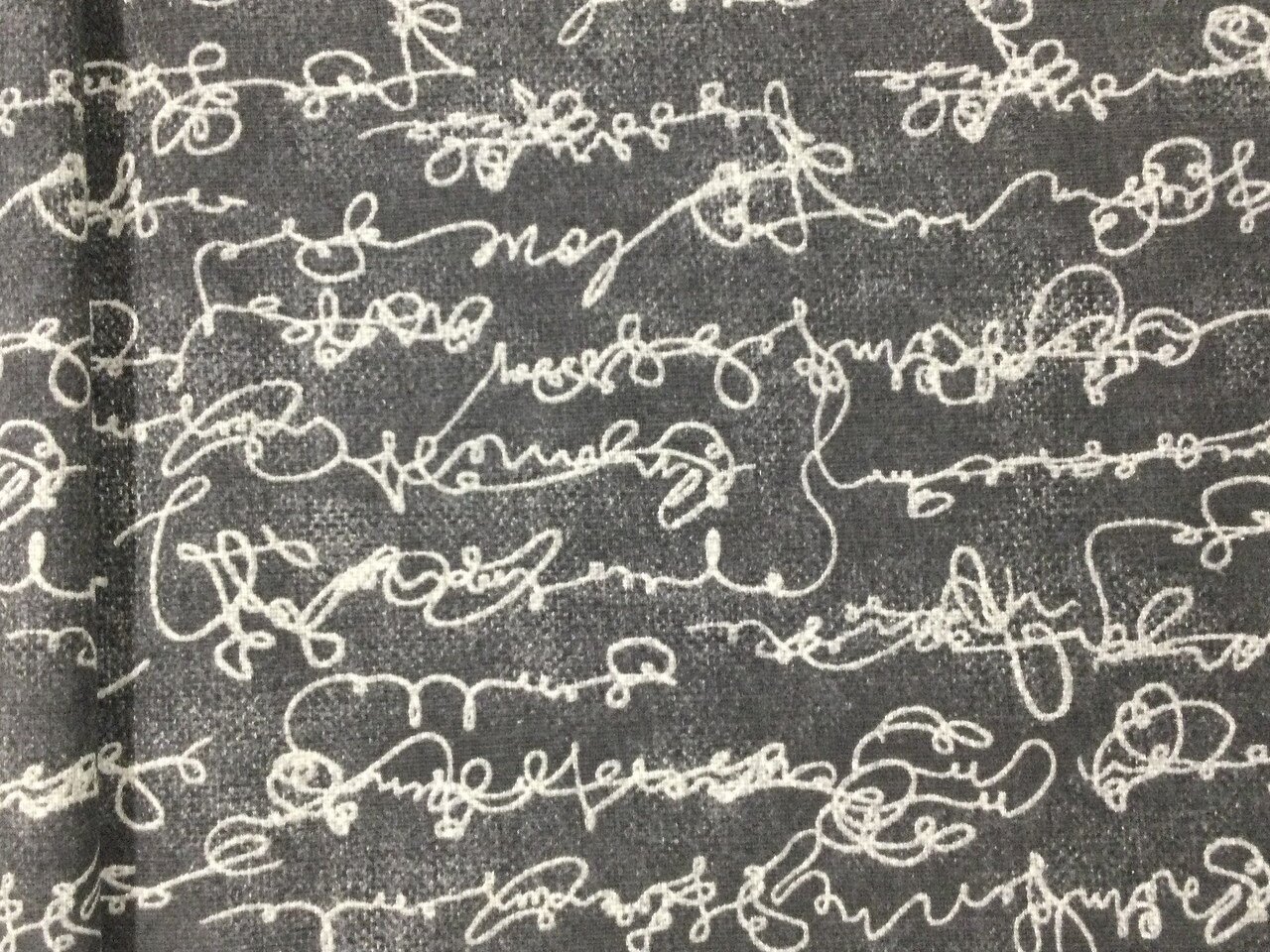 Black Script Fabric - Fabric Warehouse