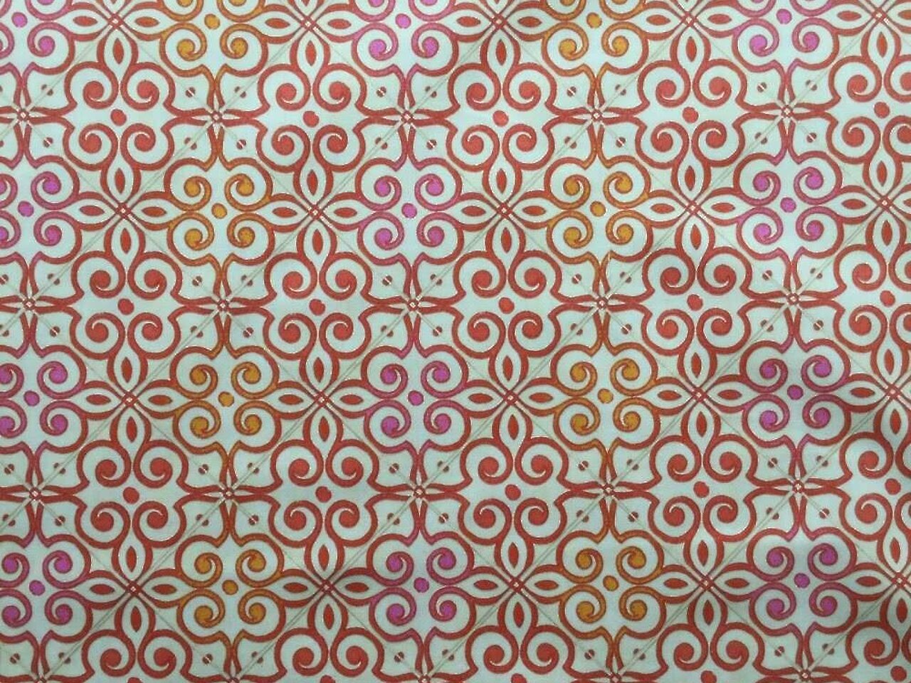 Pink Scrollwork Fabric - Fabric Warehouse