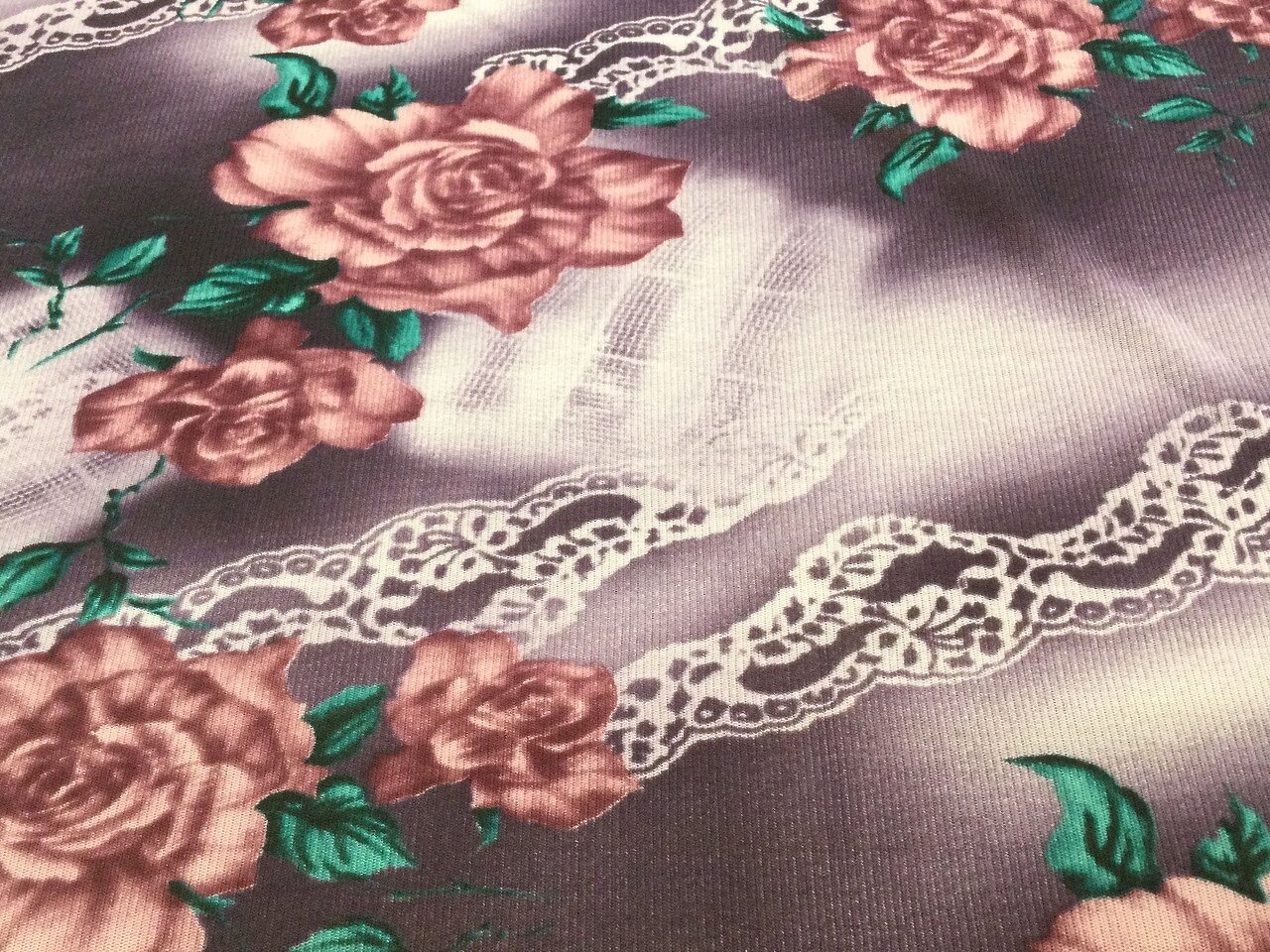 Purple Scrollwork Fabric - Fabric Warehouse