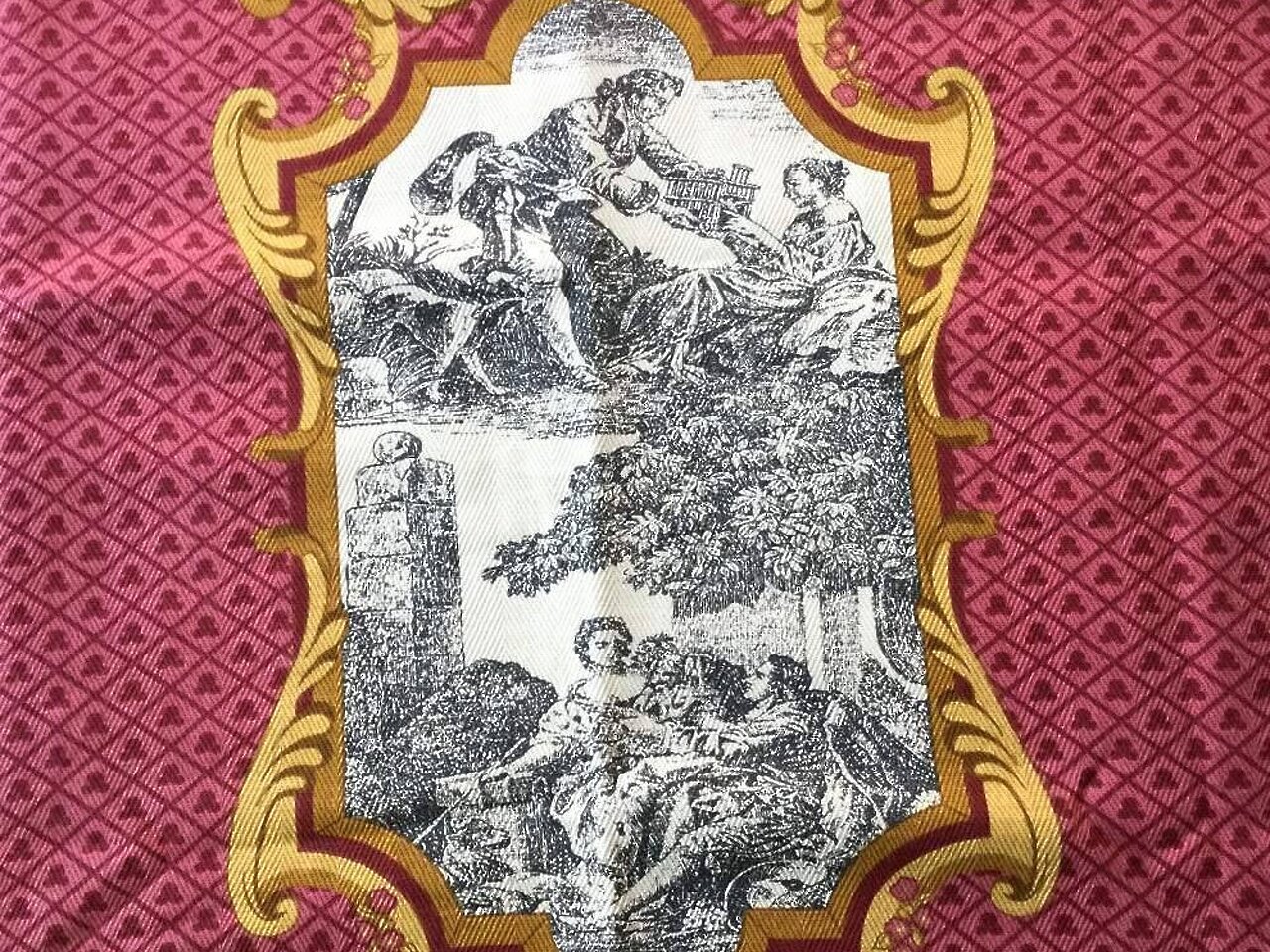 Gold Toile Fabric - Fabric Warehouse