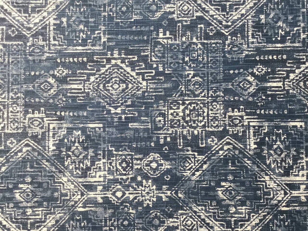 Blue Aztec Fabric - Fabric Warehouse