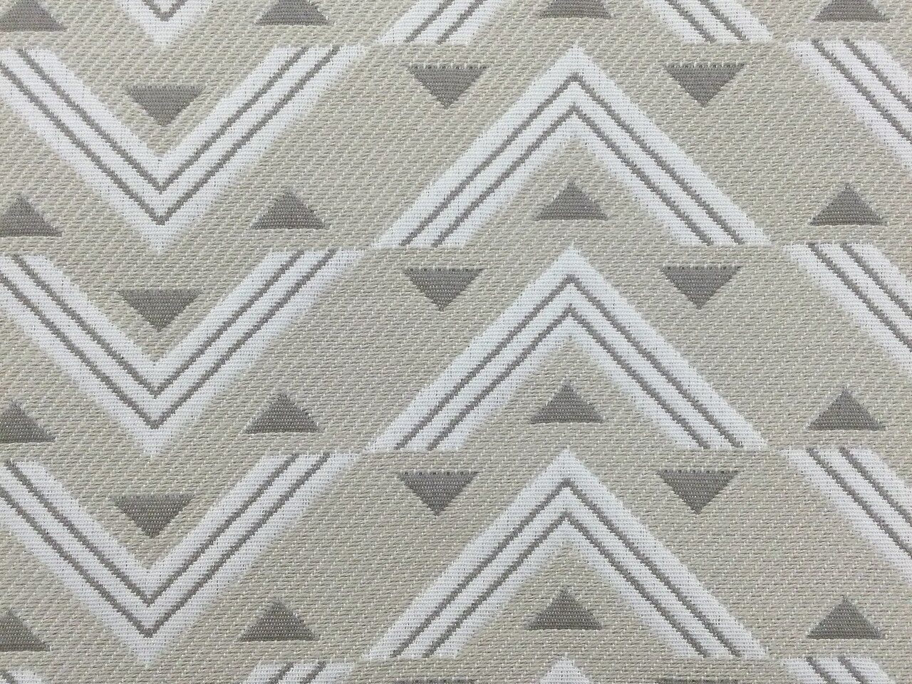White Geometrics Fabric - Fabric Warehouse