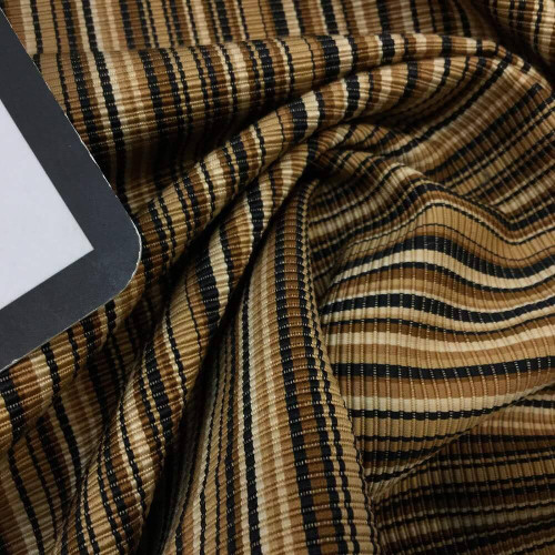 Vertical Black and Tan Stripes | Upholstery Fabric | 54 Wide | By the ...