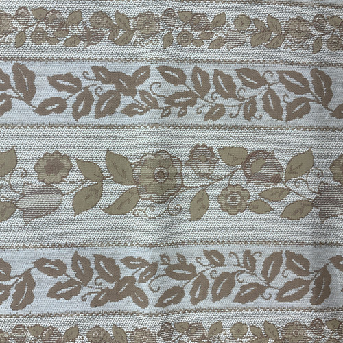 Khaki Tan Floral Sectioned Stripes | Upholstery Fabric | 54 Wide | By ...