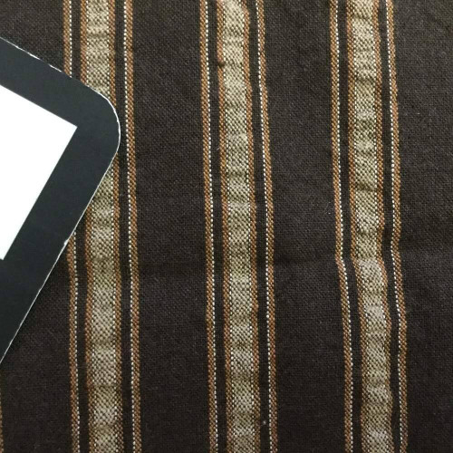 Brown and Tan Vertical Stripes | Slipcover / Upholstery Fabric | 54 W ...