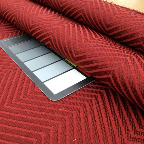 Ruby Red Chevron | Upholstery / Slipcover Fabric | 54" Wide | By the ...