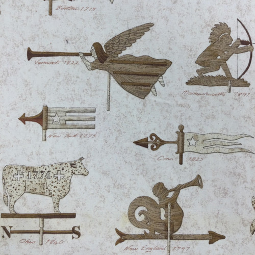 Weathervane by Suburban Fabrics | Cream / Brown | Home Decor Fabric ...