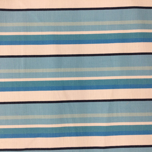 Striped Canvas Fabric in Shades of Blue and White | Slipcovers ...