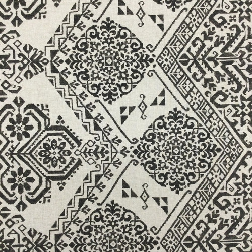 Aztec Design Home Decor Fabric | Brown / Linen | Upholstery / Drapery ...